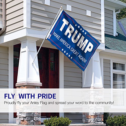 ANLEY Fly Breeze 3x5 Foot Donald Trump Flag - Vivid Color and Fade Proof - Canvas Header and Double Stitched - The 45th U.S. President Flags Polyester with Brass Grommets 3 X 5 Ft