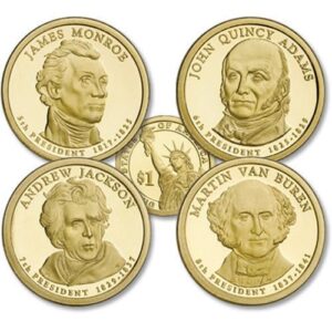 2008 S Presidential Dollar Proof Set - 4 coins - All S Mint Coins - Original Package with COA - $1 US Mint - Gem Proof - DCAM