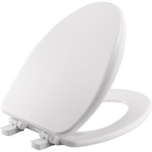 mayfair 1864slowa 000 alesio ii toilet seat will slow close, never loosen and provide the perfect fit, elongated, highly stylized durable enameled wood, white