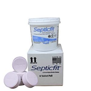 Septicfit Septic Chlorine Tablet - 6 Tablet Pail - 2 lbs - NOT for USE in Swimming Pools