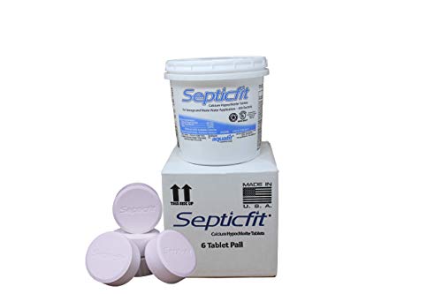 Septicfit Septic Chlorine Tablet - 6 Tablet Pail - 2 lbs - NOT for USE in Swimming Pools