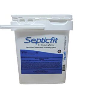 Septicfit Septic Chlorine Tablet - 55 Tablet Pail - 18.8 lbs - NOT for USE in Swimming Pools