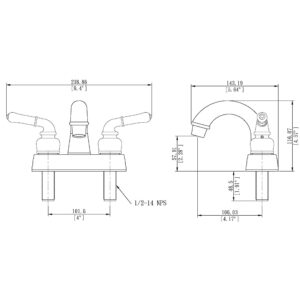 Laguna Brass 2001BZ RV Mobile Home Non-Metallic Centerset Lavatory Faucet, Brushed Bronze Finish