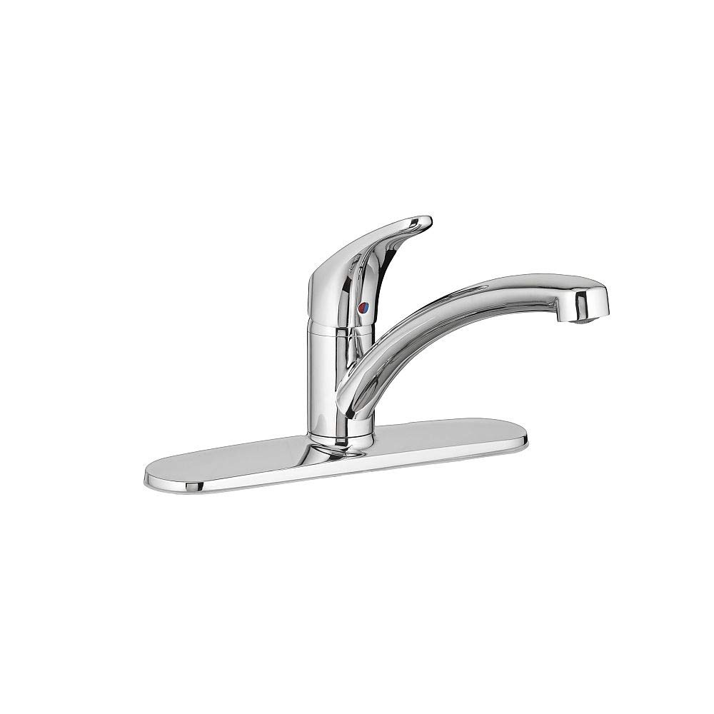 American Standard 7074000.002 Colony Pro Single-Handle Kitchen Faucet with Deckplate in Polished Chrome