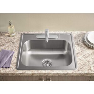 American Standard 7074000.002 Colony Pro Single-Handle Kitchen Faucet with Deckplate in Polished Chrome