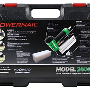 Powernail 2000F Pneumatic 20 Gauge Trigger Pull L-Cleat Nailer for Engineered and Hardwood Flooring