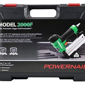 Powernail 2000F Pneumatic 20 Gauge Trigger Pull L-Cleat Nailer for Engineered and Hardwood Flooring