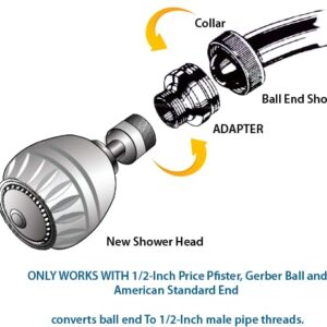 All 3 Ball End Shower Arm Adapter Set