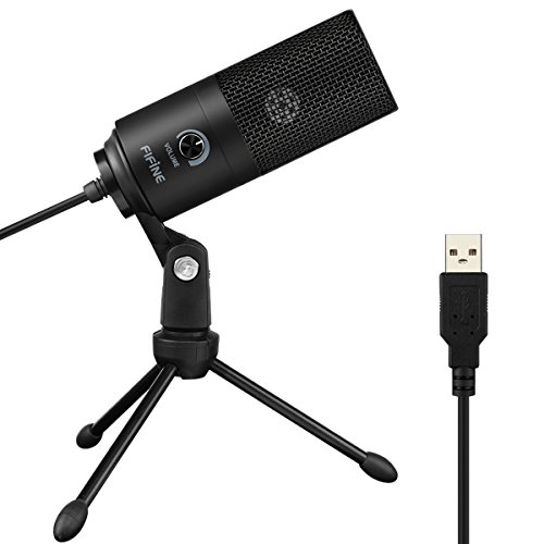 FIFINE USB Microphone, Metal Condenser Recording Microphone for Laptop MAC or Windows Cardioid Studio Recording Vocals, Voice Overs,Streaming Broadcast and YouTube Videos-K669B