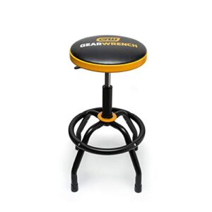 gearwrench adjustable height swivel shop stool, 26" to 31" - 86992