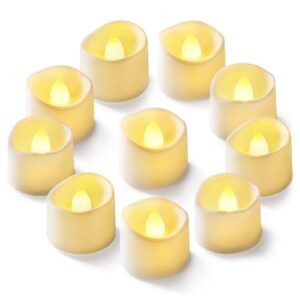 homemory 24-pack flameless led tea lights candles battery operated, 200+hour fake electric candles tealights for votive, aniversary, wedding centerpiece table decor, funeral, halloween, christmas