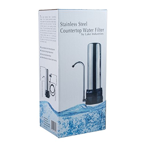 Lake Industries Stainless Steel Countertop Lead Reduction Water Purifier Filter (.5 Micron Carbon Block)