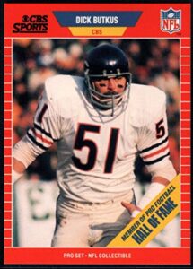 football nfl 1989 pro set announcers #15 dick butkus bears y