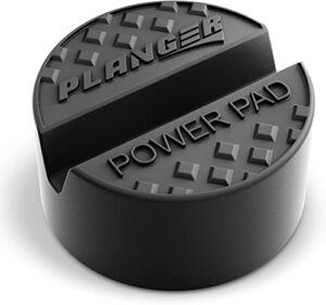 planger® - power pad flat - premium rubber jack pad for trolley jack, vehicle lift and axle stand - universal usage - protects your car, suv and vehicles with pinch weld sill - perfect for car tuning