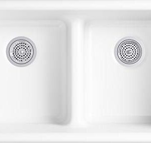 KOHLER 5312-0 Iron/Tones Kitchen Sink, White