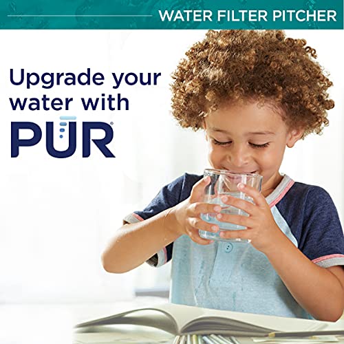 PUR Ultimate Filtration Water Filter Pitcher, 7 Cup, Clear/Blue