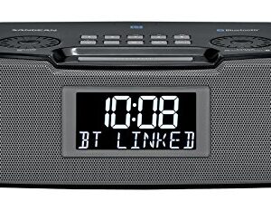 Sangean Compact Bluetooth AM/FM Dual Alarm Clock Radio with Large Easy to Read Backlit LCD Display