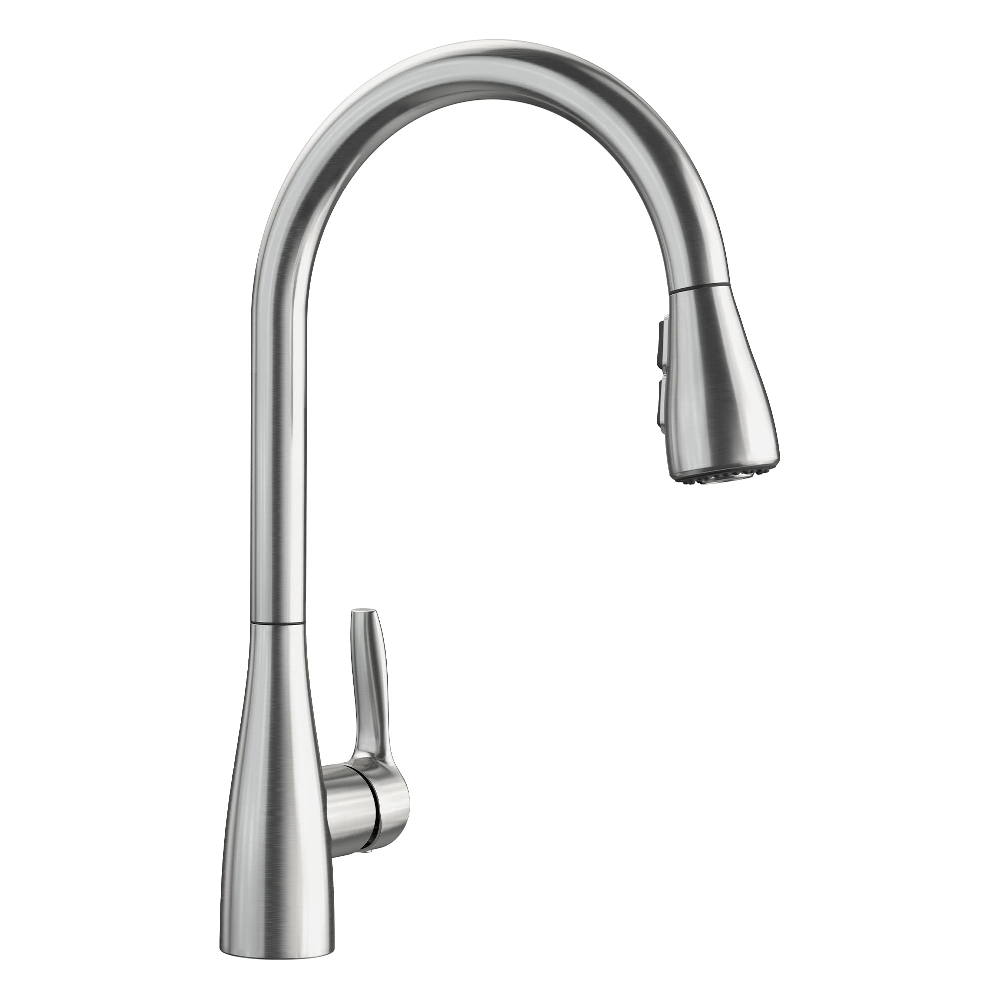 BLANCO, Stainless 442208 ATURA High Arc Pull-Down Dual Spray Kitchen Faucet, 1.5 GPM