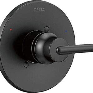 Delta Faucet Trinsic 14 Series Single-Function Black Shower Valve Trim Kit, Shower Handle, Delta Shower Trim Kit, Matte Black T14059-BL (Valve Not Included)