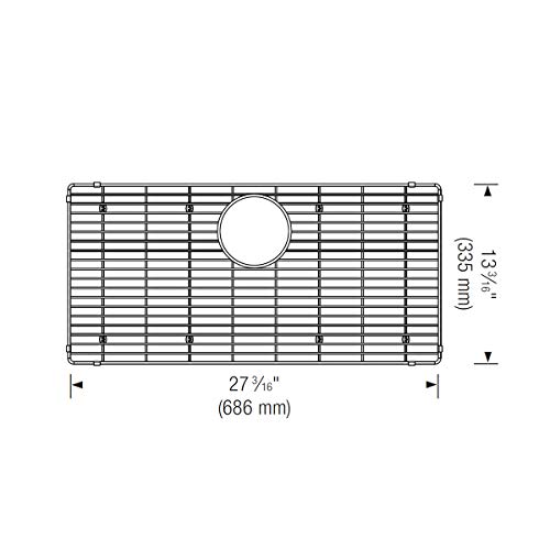 BLANCO 235011 Ikon Stainless Steel Sink Grid, 13.19" x 27.19" x 0.25"