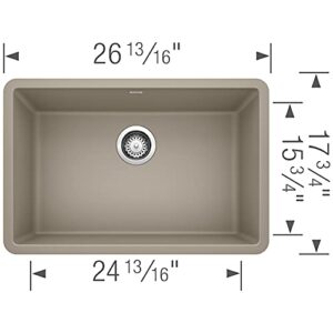 BLANCO, Truffle 522432 PRECIS SILGRANIT Single Bowl Undermount Kitchen Sink