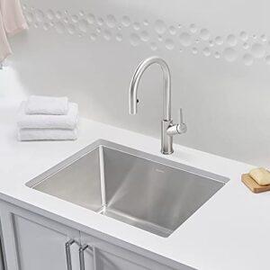 BLANCO 522136 QUATRUS R15 Drop-In or Undermount Laundry Sink, Stainless Steel