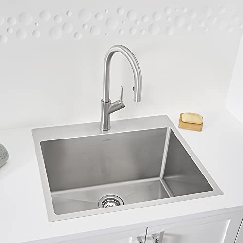 BLANCO 522136 QUATRUS R15 Drop-In or Undermount Laundry Sink, Stainless Steel