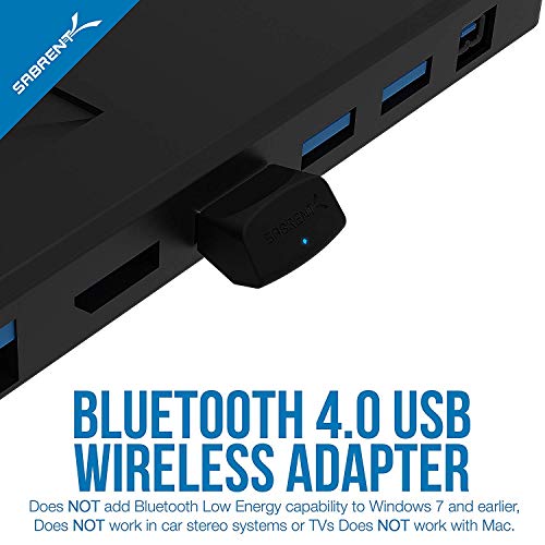 SABRENT USB Bluetooth 4.0 Micro Adapter for PC [v4.0 Class 2 with Low Energy Technology] (BT UB40)