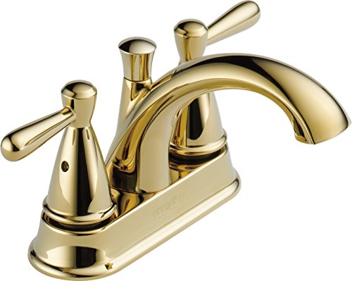 Peerless Bayside Brass Bathroom Faucet, Centerset Bathroom Faucet, Bathroom Sink Faucet, Drain Assembly, Polished Brass P99640LF-PB