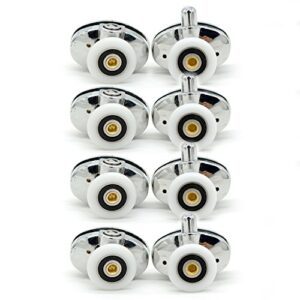 set of 8 new oval butterfly single wheel shower door rollers 23mm