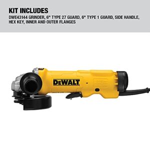 DEWALT Angle Grinder Tool, 6-Inch, Paddle Switch, 13-Amp(DWE43144)