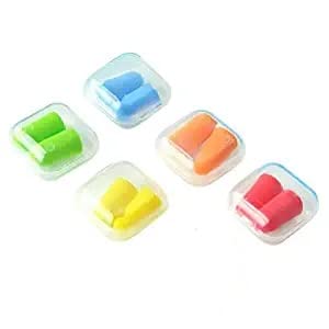 5 Pairs Soft Foam Hearing Protection Earplugs with Case