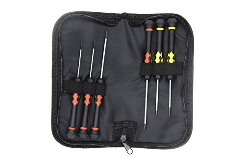 Kutir Precision Screwdriver Set (Set of 6) - Magnetic Flathead and Philips With Separate Colors Handle - Professional Repair Tool Kit For Electronics, iPhone, SmartPhone, PC, Jewelry, Watch, Eyeglass