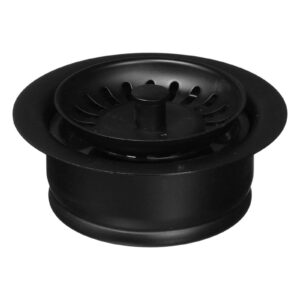 westbrass d2089sev-62 3-1/2" kitchen sink waste disposal drain flange and basket strainer, matte black