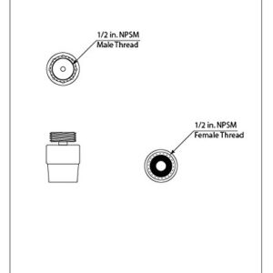 Westbrass Vacuum Breaker for Hand Shower, Polished Chrome, D354-26