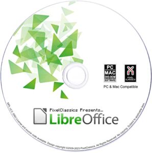 libreoffice 2024 home and student 2021 2023 professional plus business compatible with microsoft office word excel powerpoint adobe pdf software cd for windows 11 10 8 7 vista xp 32 64-bit pc & mac