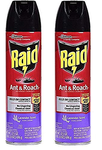 Raid Ant & Roach Killer Lavender, 17.5 Oz (Pack - 2), 16 Lb