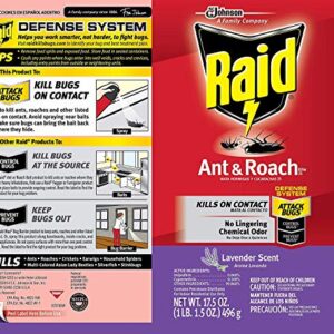 Raid Ant & Roach Killer Lavender, 17.5 Oz (Pack - 2), 16 Lb