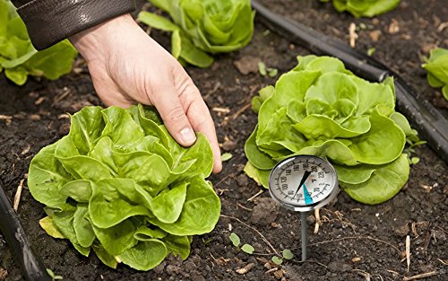 Stainless Steel Soil Thermometer by Smart Choice| 127mm Stem, Easy-to-Read 1.5” Dial Display, 0-220 Degrees Fahrenheit Range | Soil Temperature Thermometer for Ground, Compost, Garden Soil