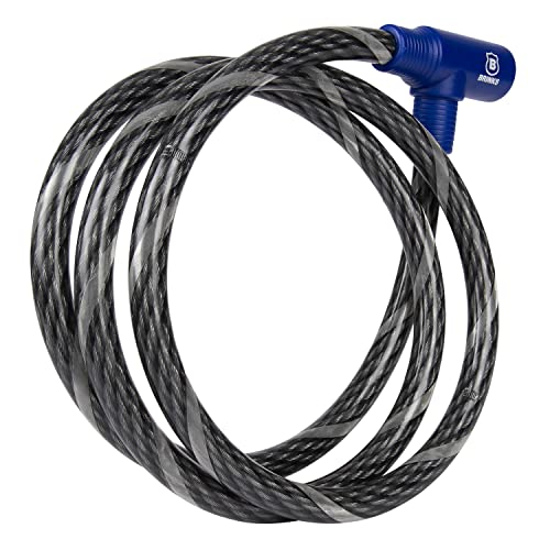 Brinks 675-65801 5/8 inch x 6' Commercial Braided Cable, M1 Keyway, Black, Blue