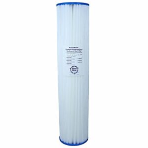 KleenWater KW4520BR Pleated Dirt Rust Sediment Replacement Water Filter Cartridge, 4.5 x 20 Inch, 50 Micron, Made in USA, Set of 4