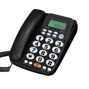 telpal corded big button telephone for elderly caller id landline phones for seniors amplified telefonos home phone for old people with speaker and easy to read numbers…