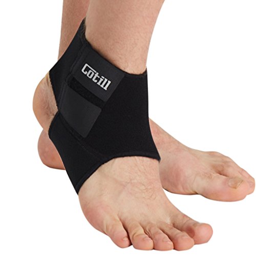 Cotill Ankle Support for Men and Women - Neoprene Breathable Adjustable Ankle Brace Sprain for Running, Basketball (Medium) …