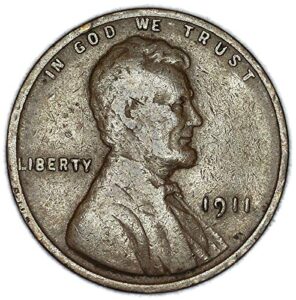 1911 p wheat cent penny good