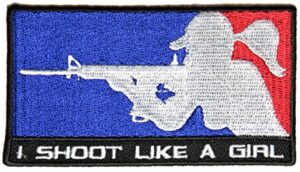 i shoot like a girl patch - 4x2.2 inch