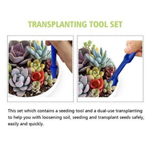 14 Pieces Succulent Plants Tools, Mini Garden Hand Tools Miniature Fairy Garden Tools Kit Bonsai Tools Planting Set with Scissors, Mini Rake, Shovel, Transplanting Tool Watering Can etc