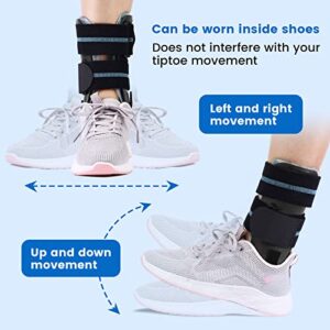 Velpeau Ankle Brace - Stirrup Ankle Splint - Adjustable Rigid Stabilizer for Sprains, Tendonitis, Post-Op Cast Support and Injury Protection for Women and Men (Foam Pads, Large - Right Foot)