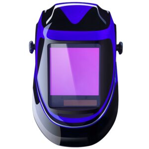 dekopro solar powered welding helmet auto darkening professional hood with wide lens adjustable shade range 4/9-13 for mig tig arc weld grinding welder mask