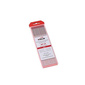 Rstar TIG Welding Tungsten Electrodes 2% Thoriated 1/8” x 7” (Red, WT20) 10-Pack