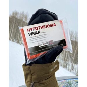 Rescue Essentials Hypothermia Wrap Blanket, Oversized 60" x 96", Mylar/Lightweight Polyethylene Fabric (Orange)